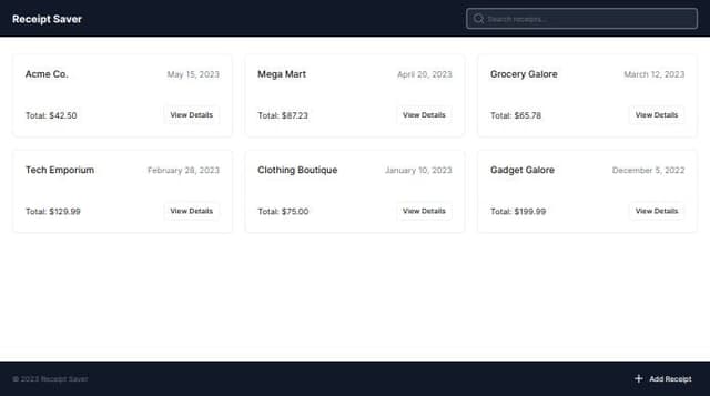 a receipt saving application, easy to get information of receipts | A ...