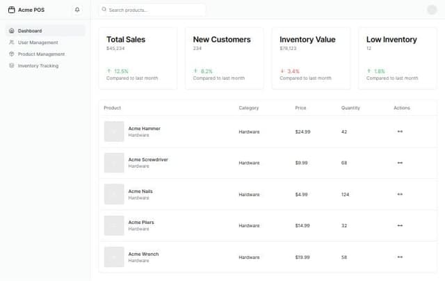 Design a UI for our POS system aimed at SMEs like grocery stores and ...