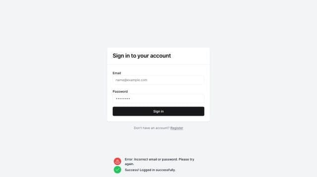 Develop toast notifications for a sign-in page using Shadcn UI ...