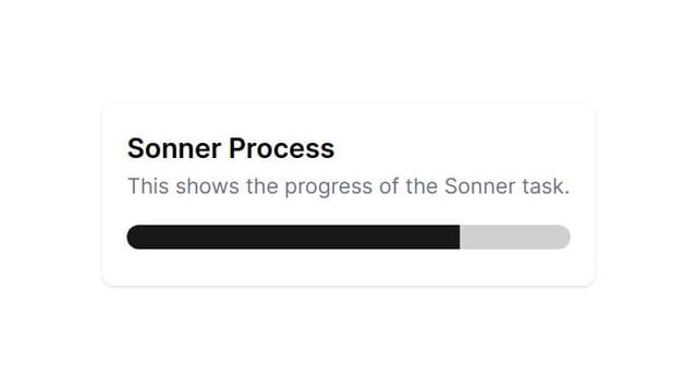 I want a custom Sonner component with a progress bar | A shadcn/ui and ...