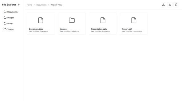 file explorer | A shadcn/ui and v0 generation - v0