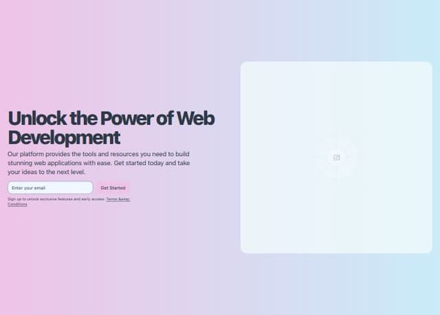 A landing page hero section with a heading, leading text and an opt-in ...