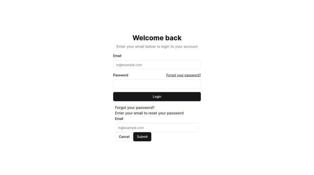 login page with modal | A shadcn/ui and v0 generation - v0