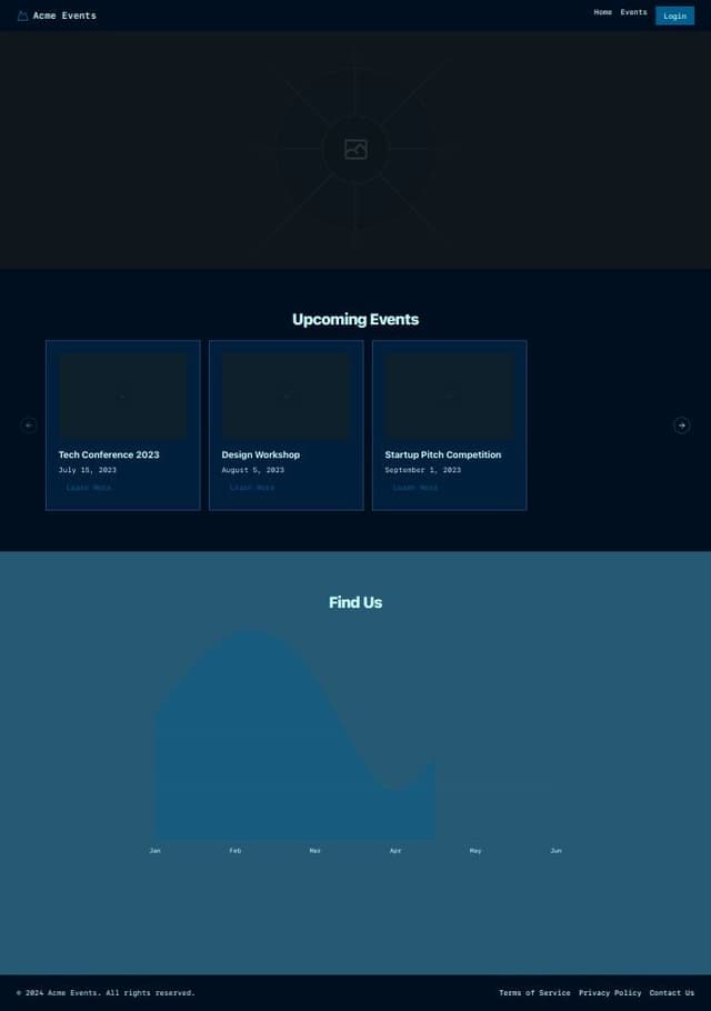 a website design that features a navbar with a logo, along with links ...