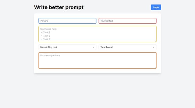 a prompt tool to write better prompt | A shadcn/ui and v0 generation - v0