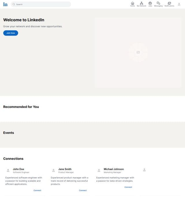 linkedin website homepage frontend clone using react and tailwind | A ...