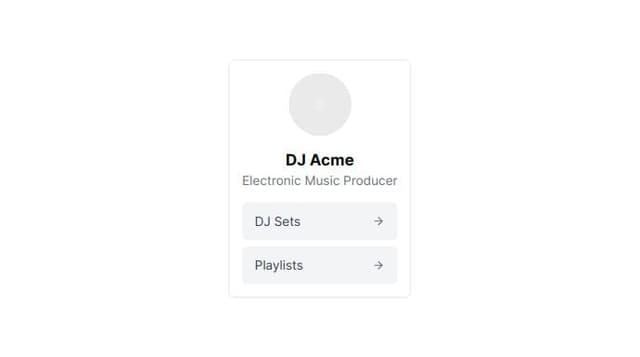 Design a compact, visually appealing mobile UI component to display DJ ...