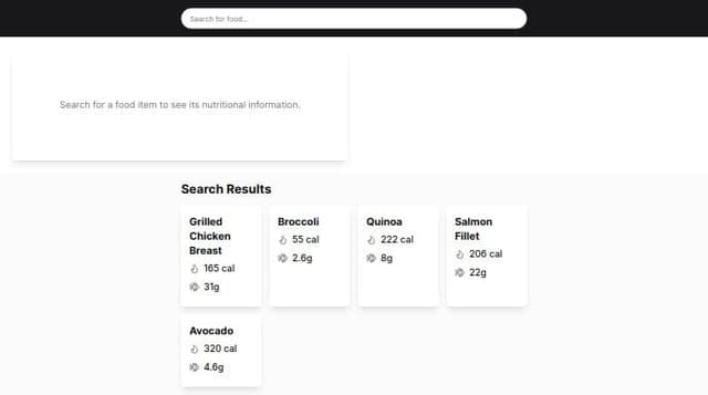 "Design a React-based UI for a nutrition tracking app inspired by ...