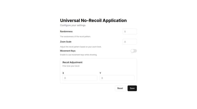 WinForm based Universal No-Recoil Application with options for ...