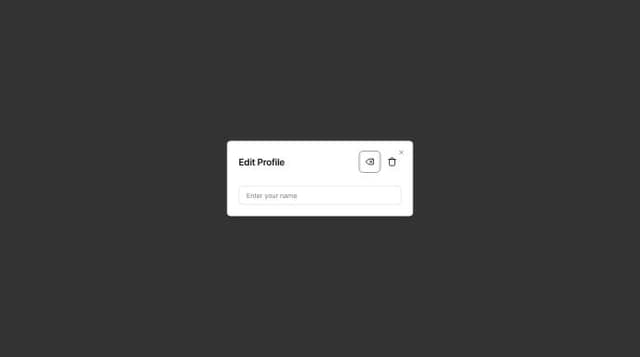 create a popup modal that have an input box also edit and delete ...