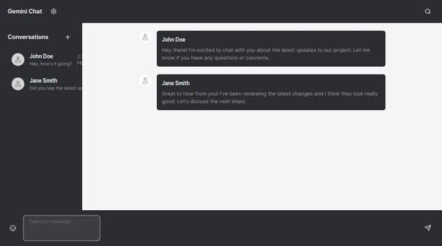 A chat application in dark mode using full professionalism inspired ...