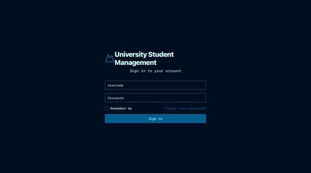 UI for Login page of a system for the control of students of a ...