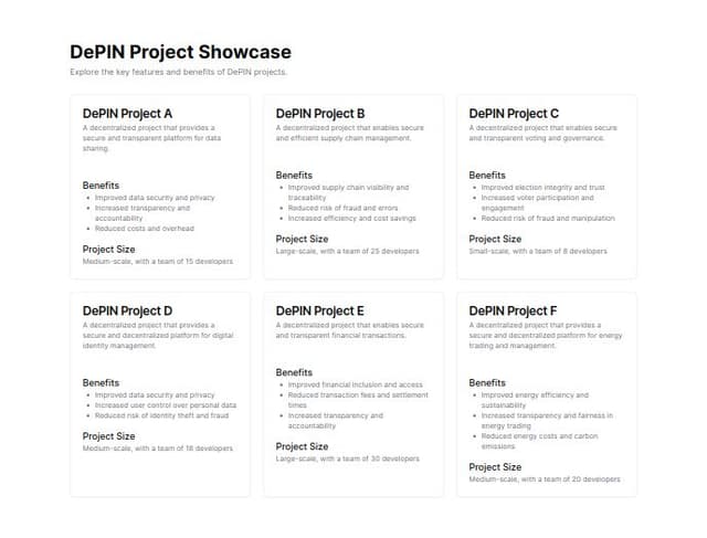a tool that identifies and provides information on DePIN projects - it ...