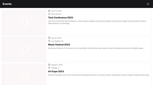 Hola necesito que me crees el diseño de una aplicación móvil para eventos, los eventos tiene que ...