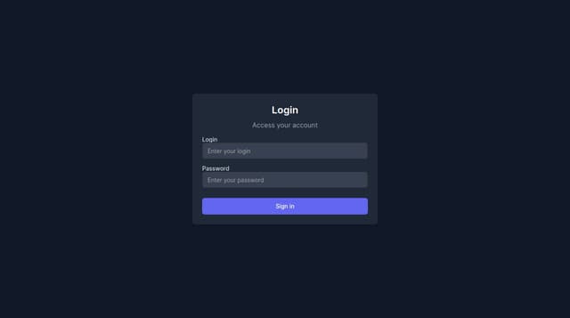 beautiful login form with daisy ui dim theme. Login, password | A ...