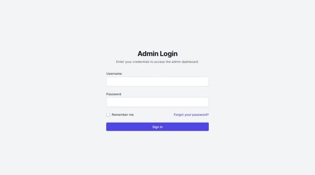 Admin Login Page | A shadcn/ui and v0 generation - v0