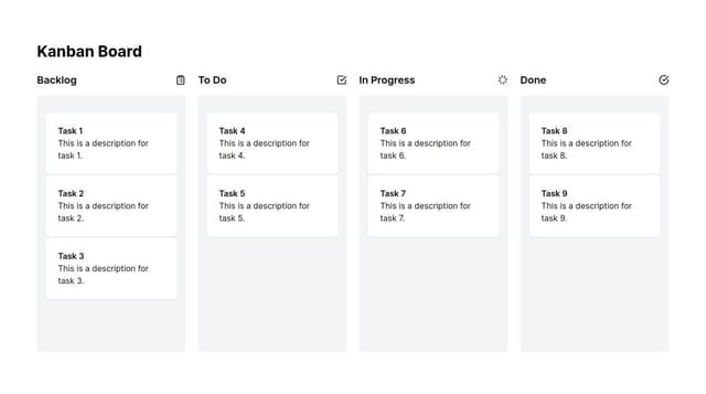 A kanban board using shadcn/ui for user interface. Improve the kanban board that I provided | A ...