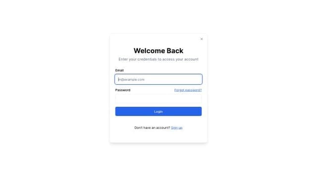 design a login signup pages in model | A shadcn/ui and v0 generation - v0