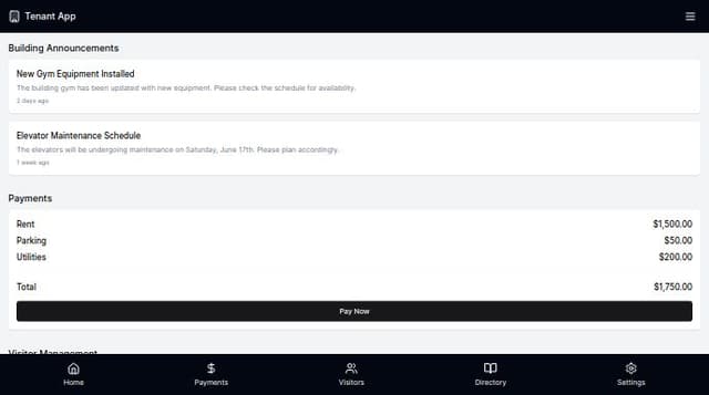 Design a UI for a mobile app that will allow tenants of a building to ...