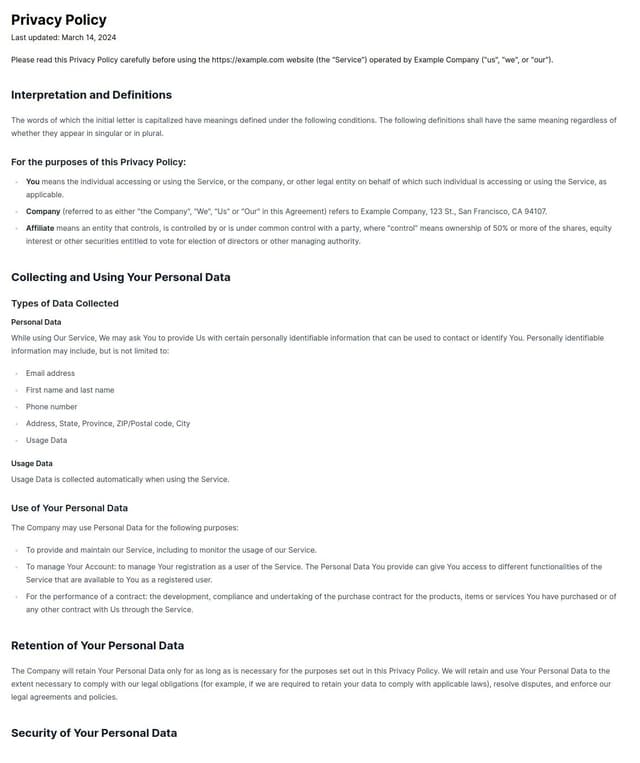 design a beautiful privacy policy page, with tailwind and shadcn | A shadcn/ui and v0 generation ...