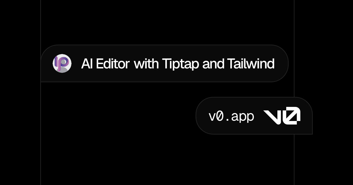 AI Editor with Tiptap and Tailwind - v0 by Vercel
