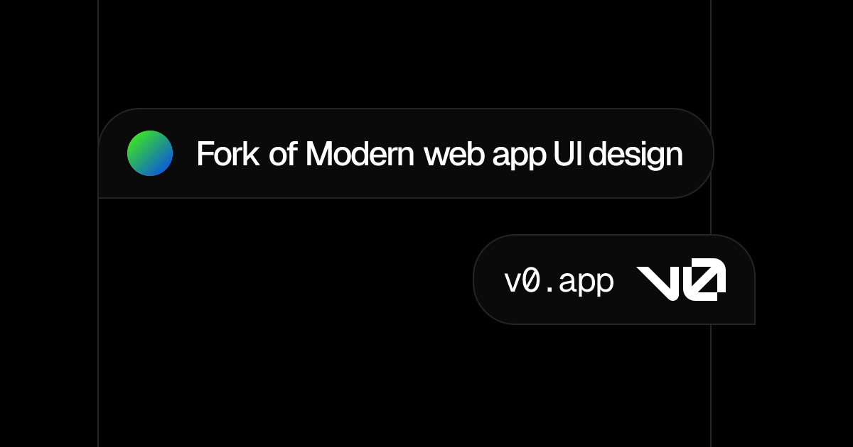 Fork of Modern web app UI design - v0 by Vercel