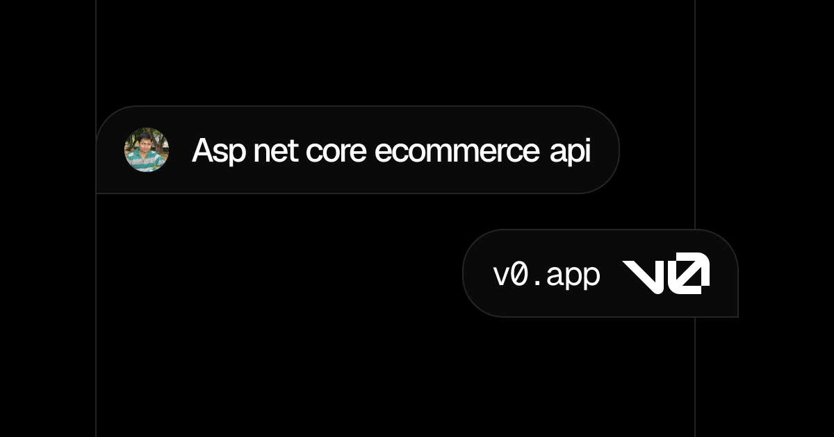 Asp net core ecommerce api - v0 by Vercel