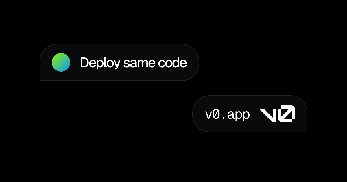 Deploy same code - v0 by Vercel