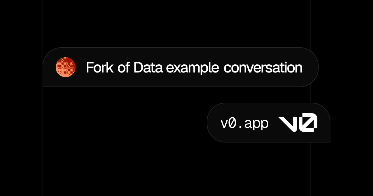 Fork of Data example conversation - v0 by Vercel