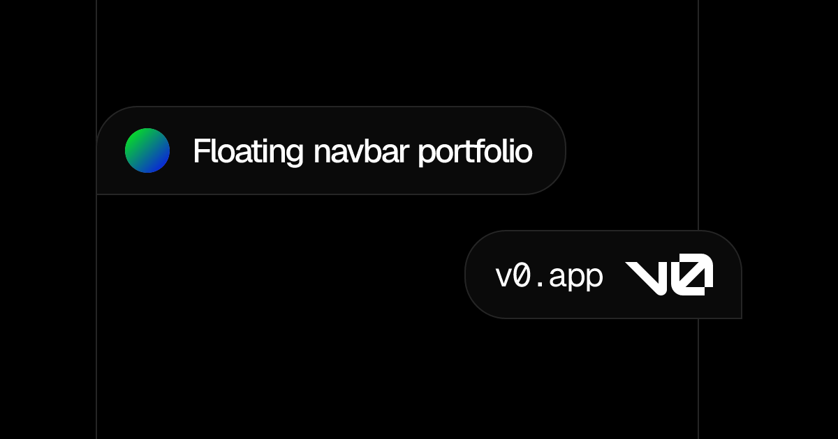Floating navbar portfolio - v0 by Vercel