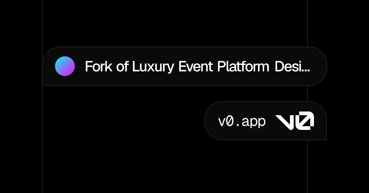 Fork of Luxury Event Platform Design - v0 by Vercel
