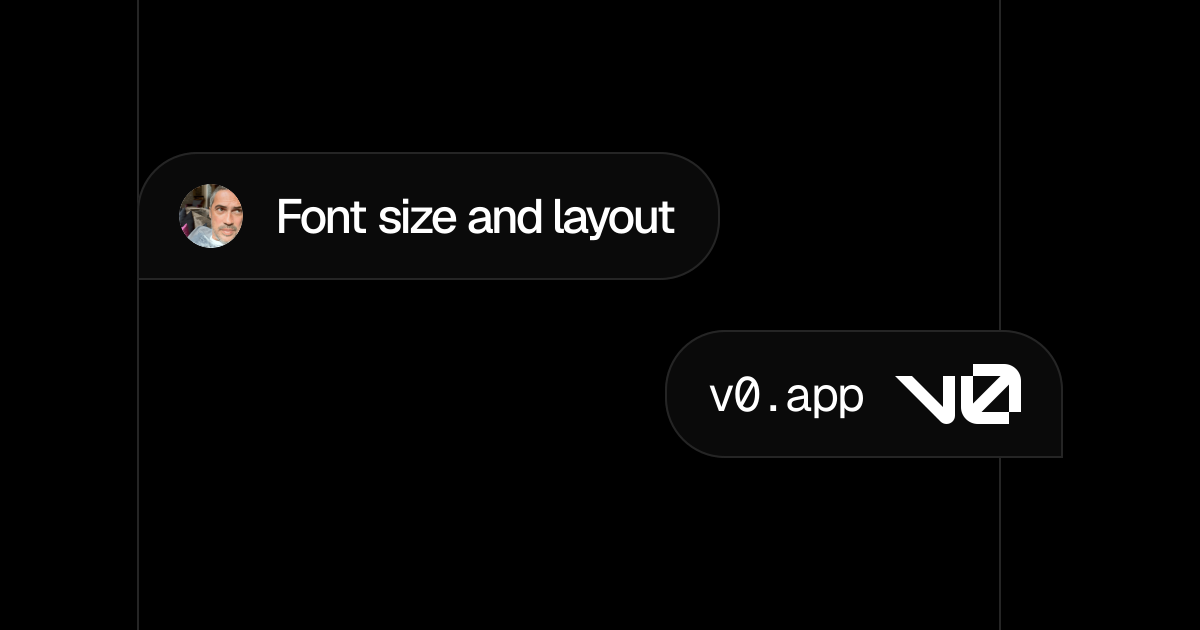 Font size and layout - v0 by Vercel
