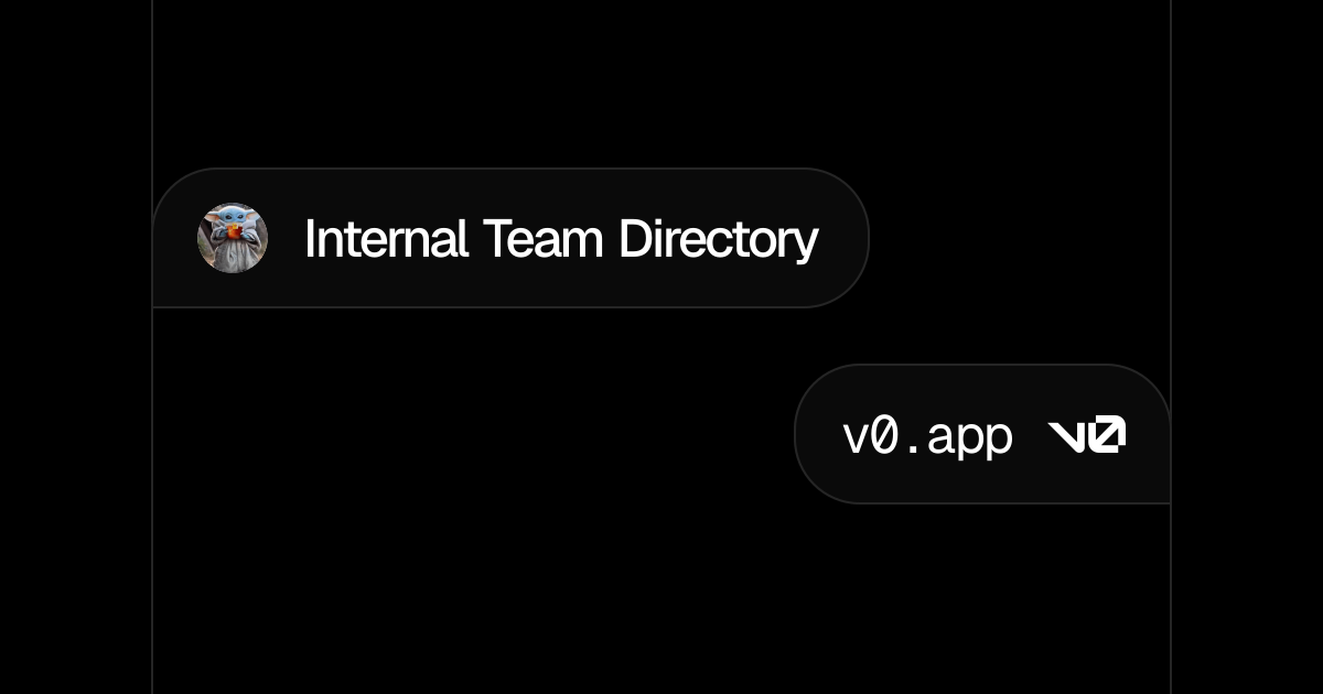 Internal Team Directory - v0 by Vercel