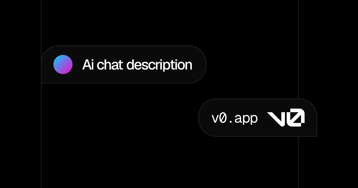 Ai chat description - v0 by Vercel