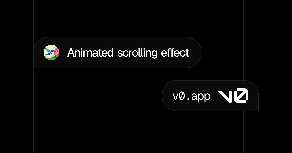 Animated scrolling effect - v0 by Vercel