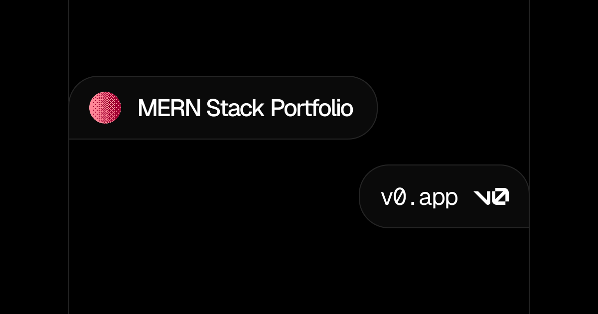 MERN Stack Portfolio - v0 by Vercel