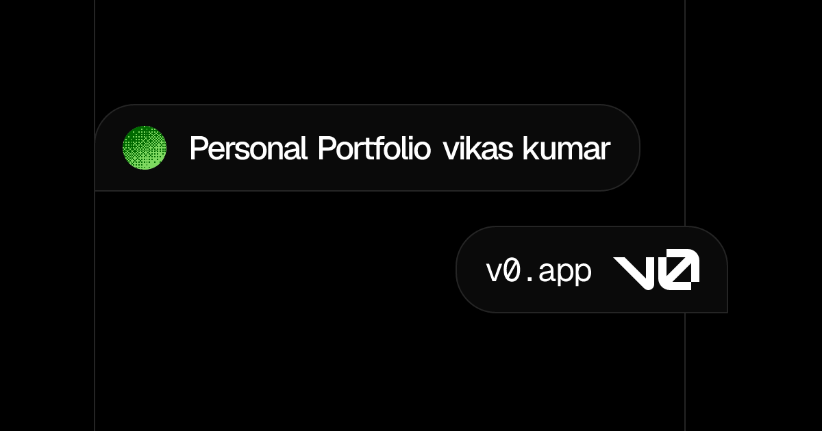 Personal Portfolio vikas kumar - v0 by Vercel