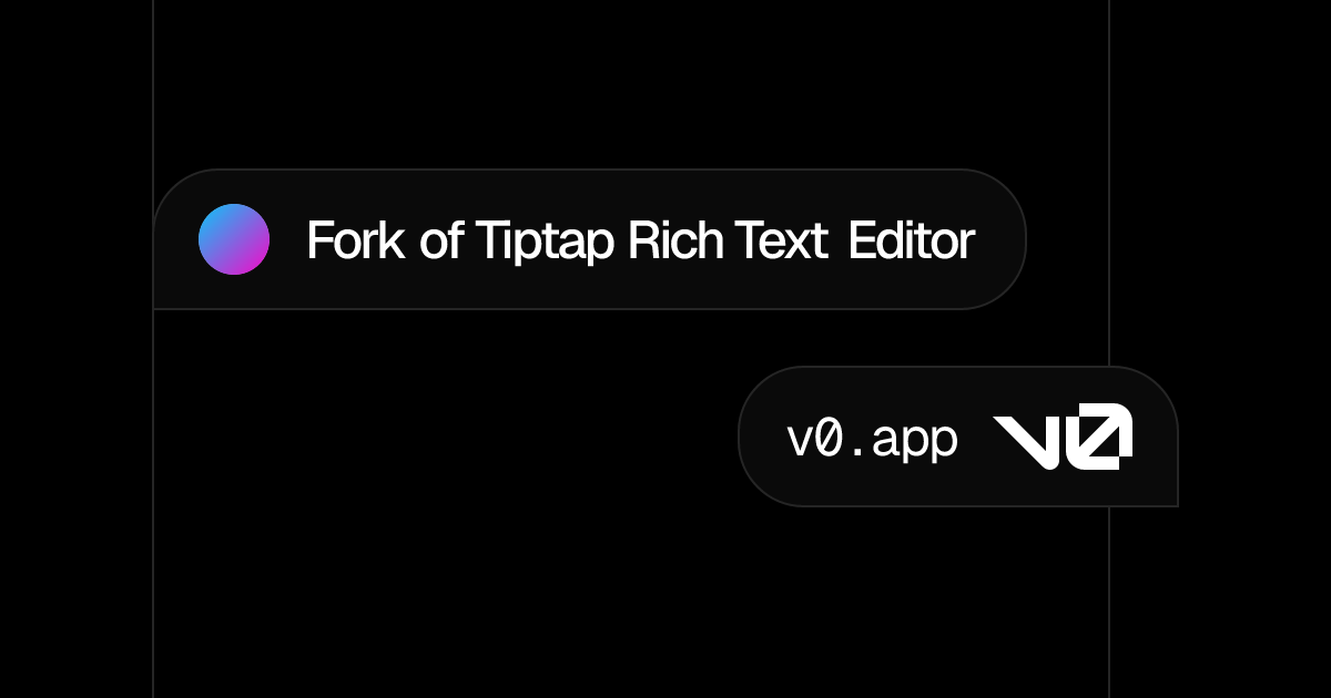 Fork of Tiptap Rich Text Editor - v0 by Vercel