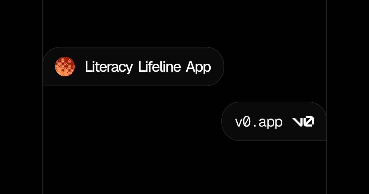 Literacy Lifeline App - v0 by Vercel