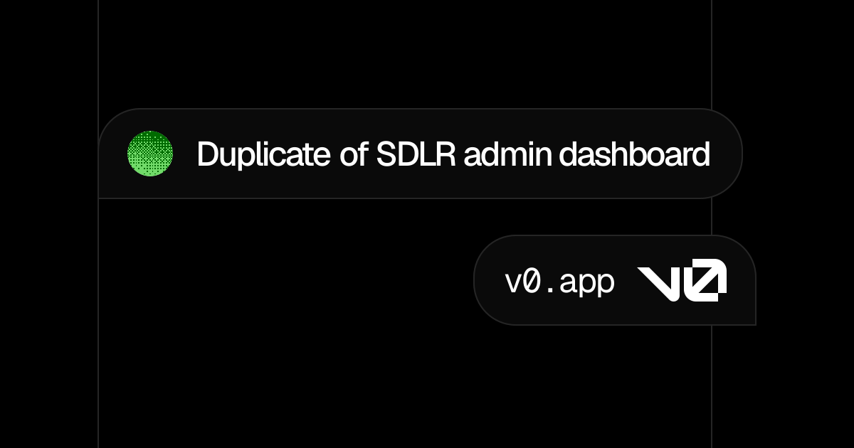 Duplicate of SDLR admin dashboard - v0 by Vercel