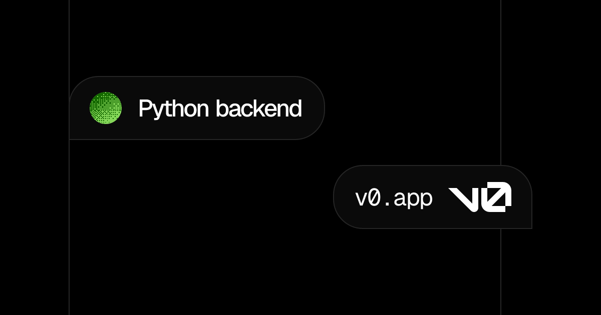 Python backend - v0 by Vercel