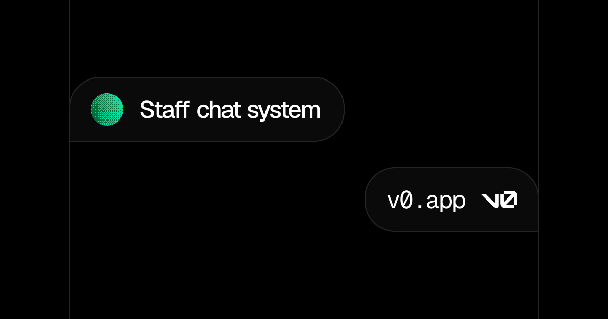 Staff chat system - v0 by Vercel