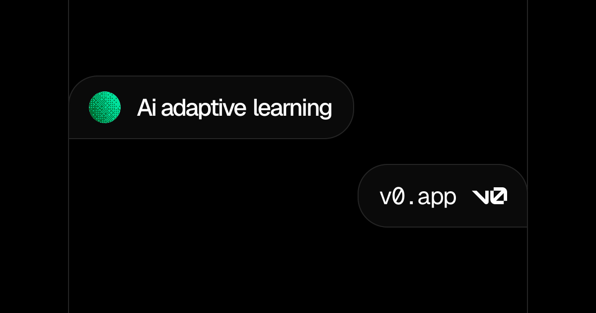 Ai adaptive learning - v0 by Vercel