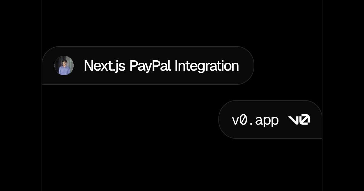 Next.js PayPal Integration - v0 by Vercel