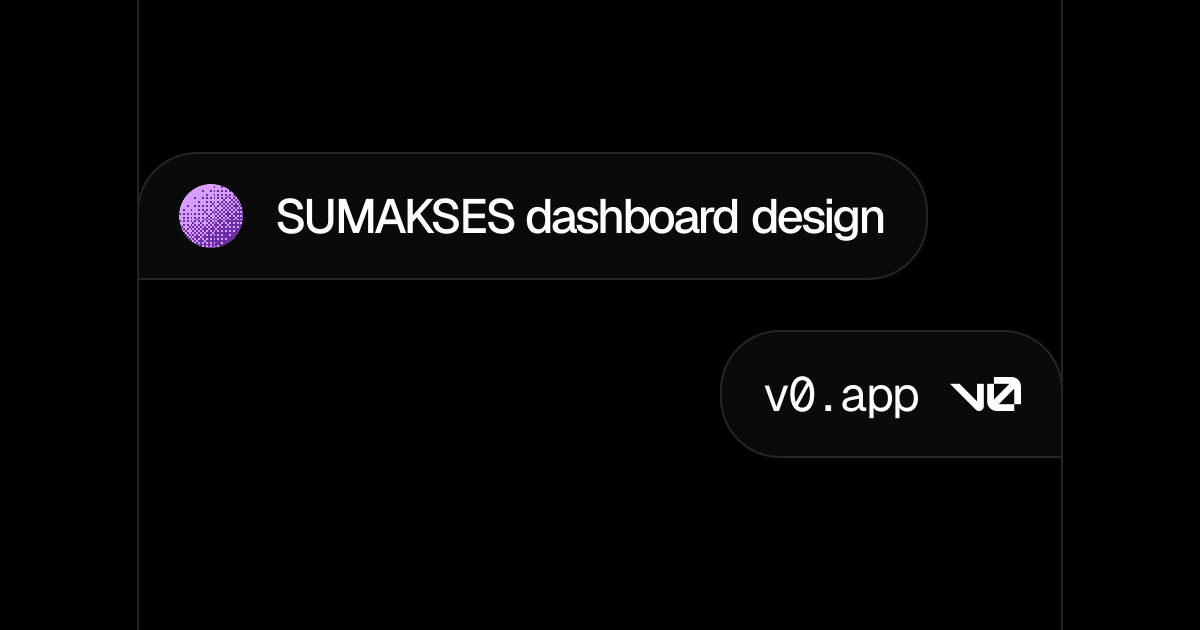SUMAKSES dashboard design - v0 by Vercel