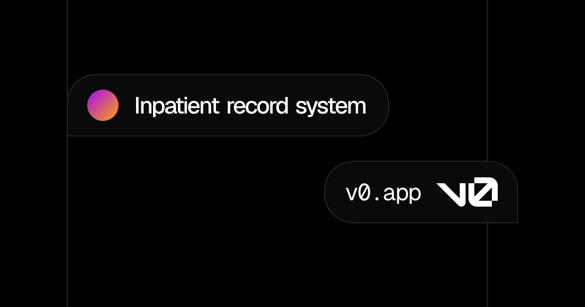 Inpatient record system - v0 by Vercel