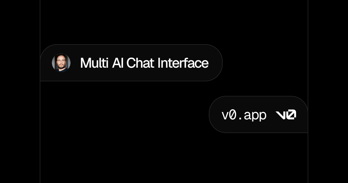 Multi AI Chat Interface - v0 by Vercel