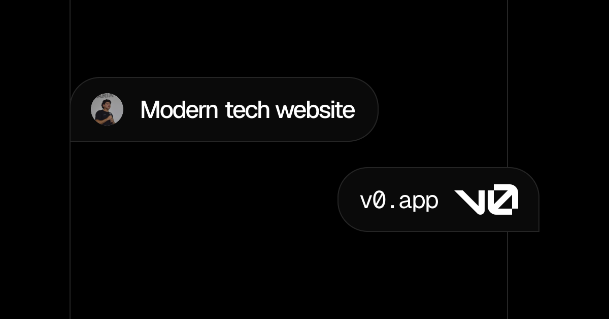 Modern tech website - v0 by Vercel