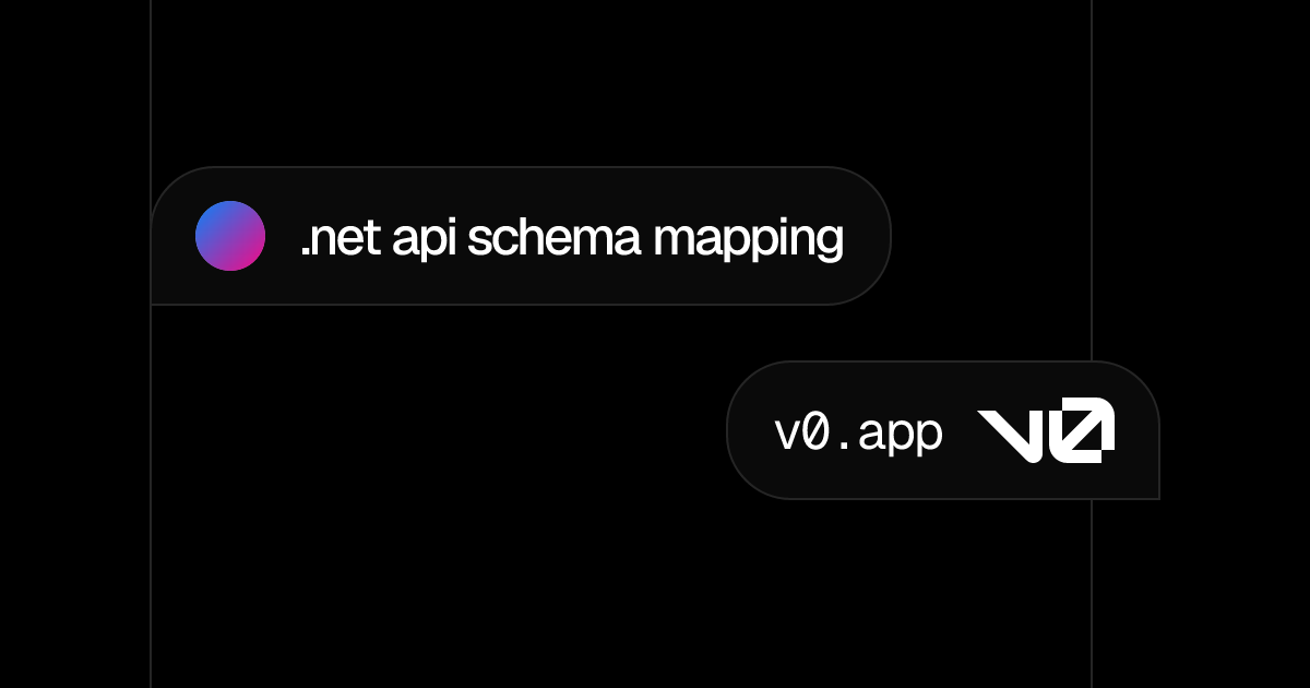 .net api schema mapping - v0 by Vercel