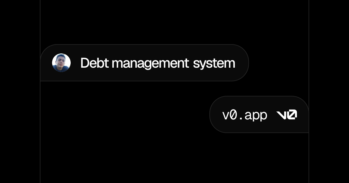 Debt management system - v0 by Vercel